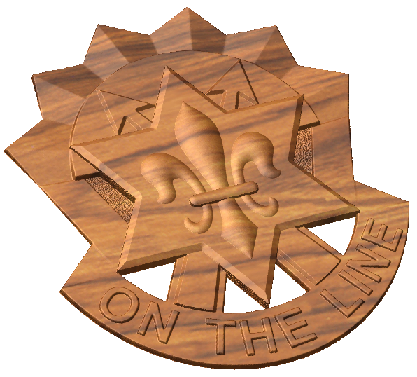 6TH Infantry Division Insignia – Double Tap Woodworking