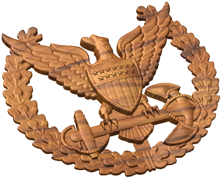 Coast Guard Command Ashore Badge – Double Tap Woodworking