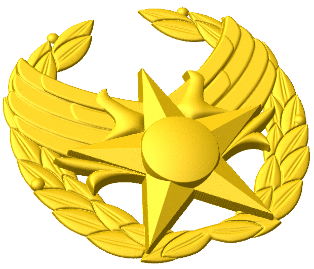 Commander Emblem – Double Tap Woodworking