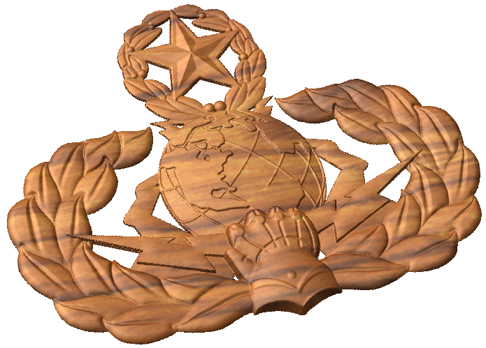Master Cyberspace Support Badge – Double Tap Woodworking
