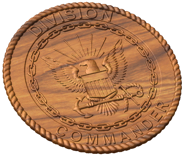 Recruit Division Commander Badge – Double Tap Woodworking