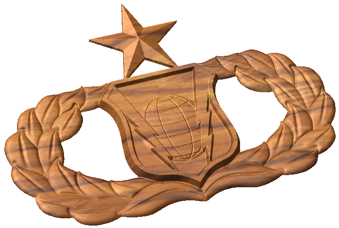 Senior Command And Control Badge – Double Tap Woodworking