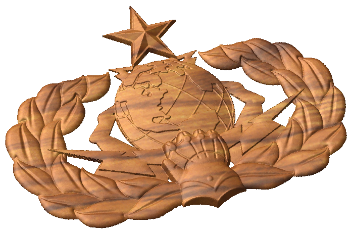 Senior Cyberspace Support Badge – Double Tap Woodworking