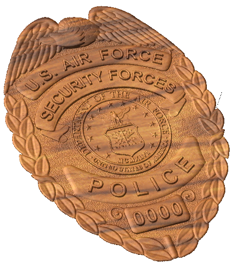 Security Police Badge – Double Tap Woodworking
