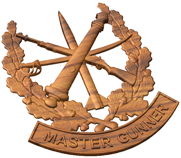 Master Gunner Badge – Double Tap Woodworking